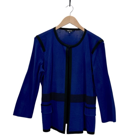 Misook | Jackets & Coats | Misook Womens Knit Colorblock Open Front ...
